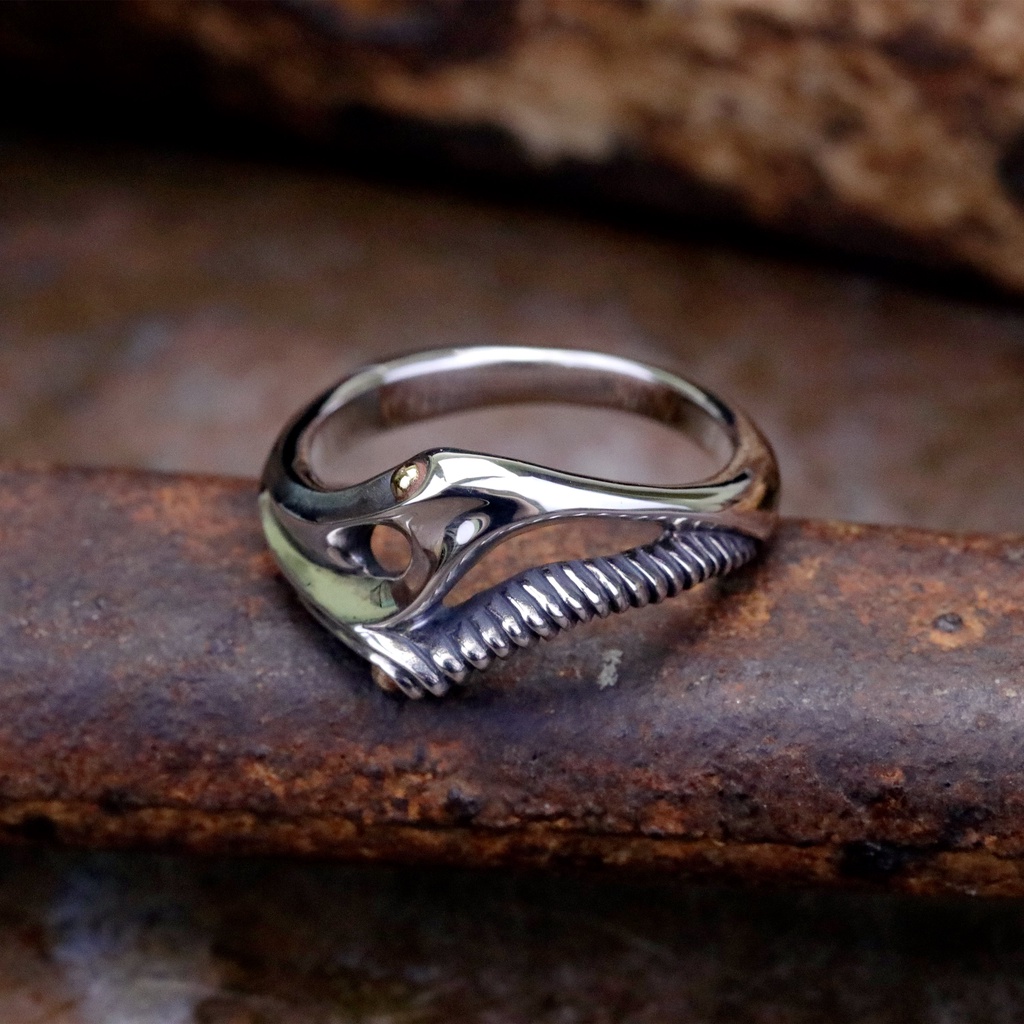 【Silver Monsters】日本手作曲線異形 Ability Normal VR-49 銀銅鑲嵌 原創銀飾戒指 | 蝦皮購物