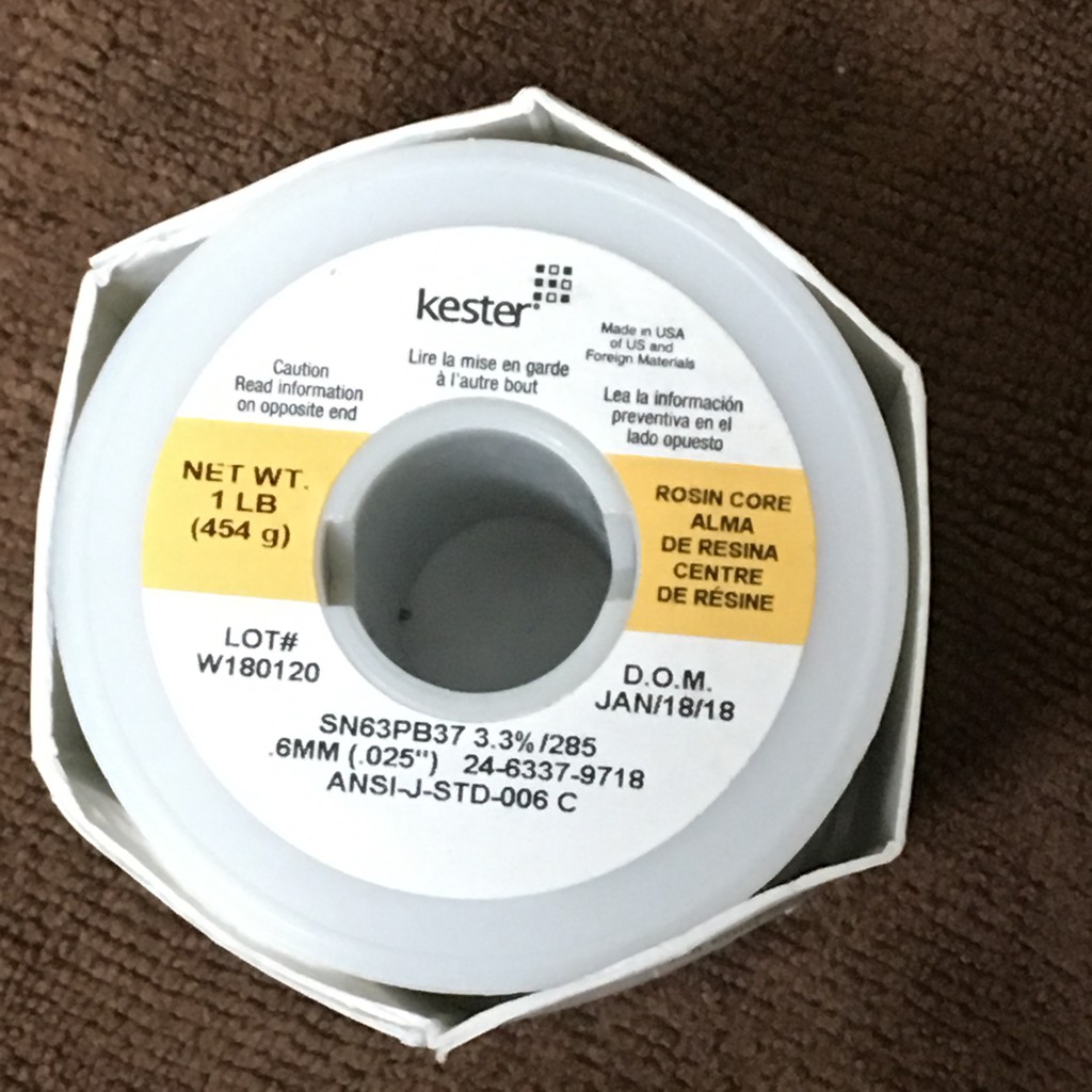 Kester SN63 PB37 Flux285 0.6mm (0.025") 銲錫 | 蝦皮購物