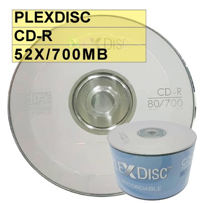 【台灣製造】100片 A級PLEXDISC LOGO CD-R 52X 700MB空白光碟片/燒錄片 | 蝦皮購物