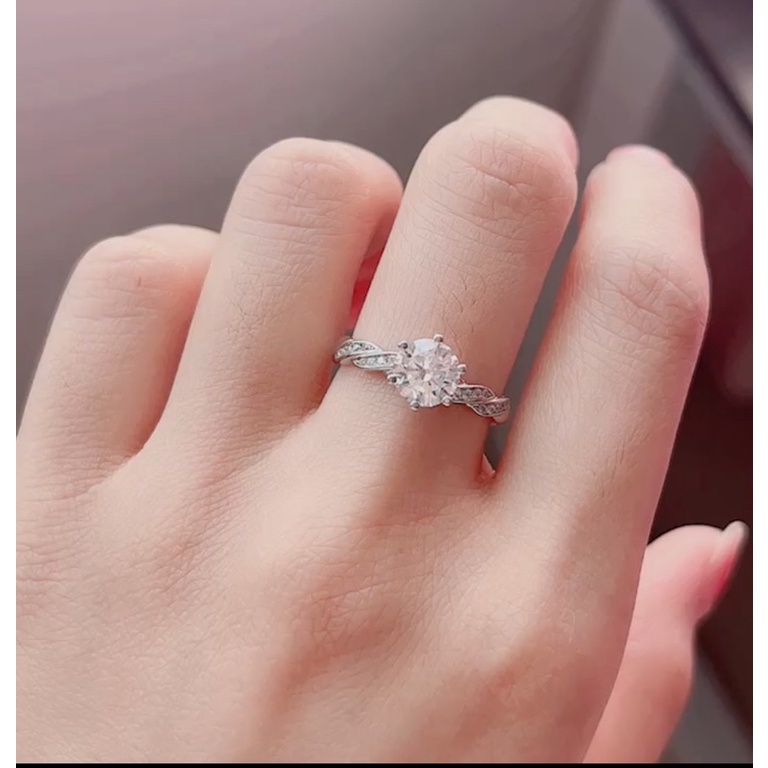 S925#纏綿# 進口GRA證書莫桑鑽 一證一腰碼秒過鑽筆 1克拉 八心八箭 梅花切 王炸摩星鑽 | 蝦皮購物