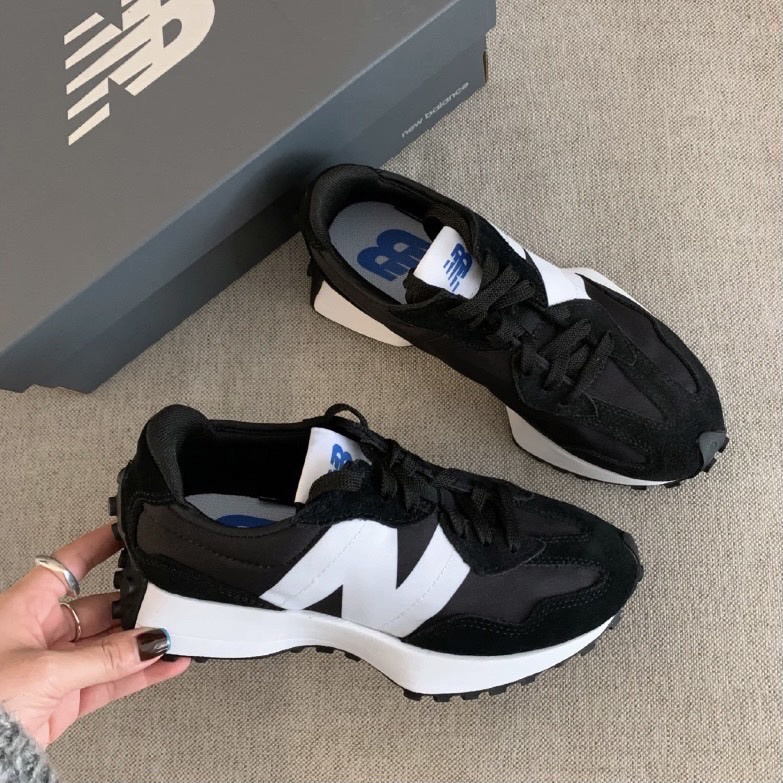New Balance 327 NB327 老爹鞋 復古 麂皮 黑白 輕量 慢跑鞋 休閒鞋 男女生尺寸 MS327CPG | 蝦皮購物