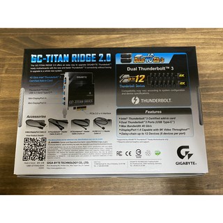 現貨 全新 GIGABYTE 技嘉 GC-TITAN RIDGE 2.0 Thunderbolt 3 擴充卡 | 蝦皮購物