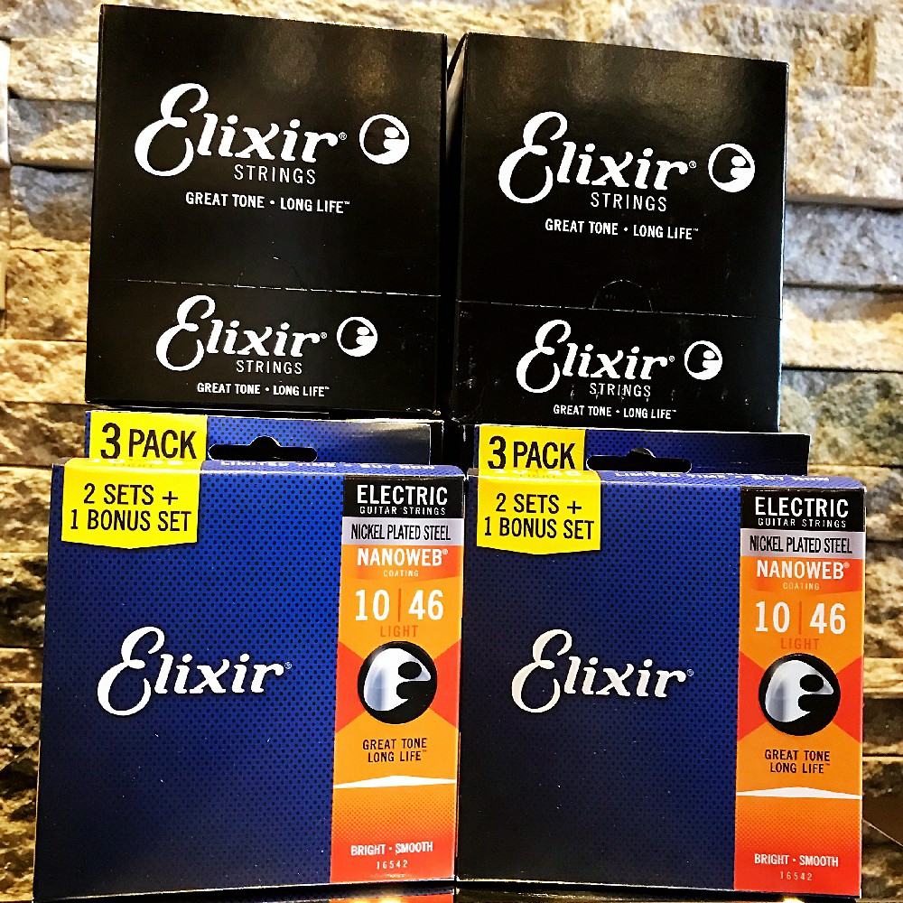 【現貨免運-買二送一】Elixir Nano web 3pack 09-42/10-46 三包裝 超抗鏽 薄膜 電吉他弦 | 蝦皮購物