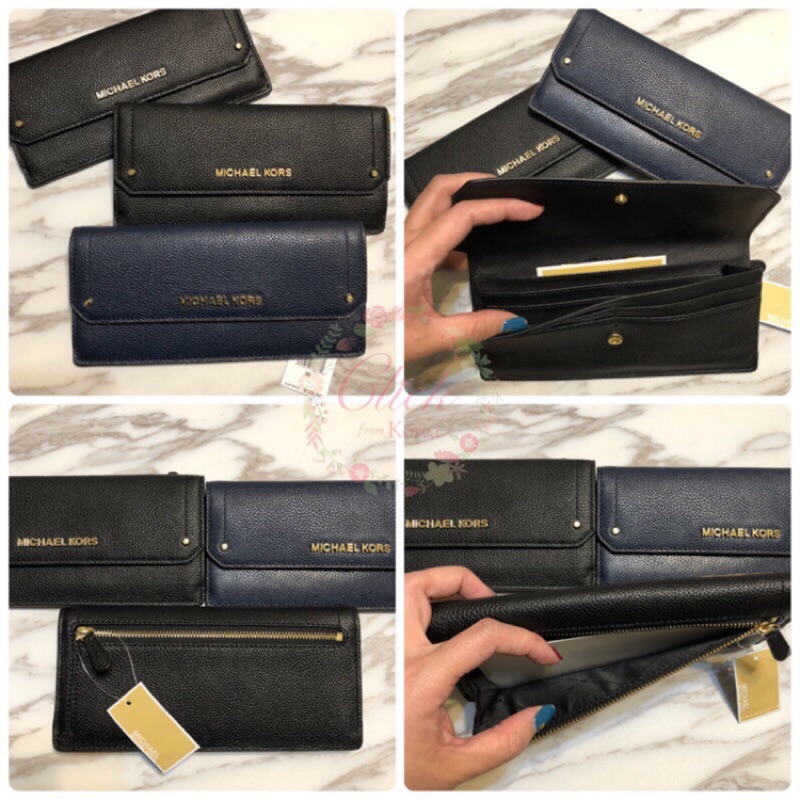 Mk Michael kors 薄夾 長夾 全新 黑色 | 蝦皮購物