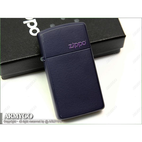 【ARMYGO】ZIPPO原廠打火機-深藍烤漆(窄版) No.1639 ZL | 蝦皮購物