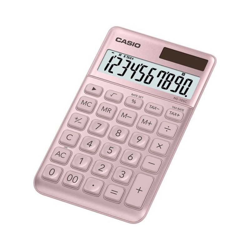 特價 原價690！ 日本 CASIO卡西歐 超時尚 NS-10SC-PK 櫻花粉 10位數輕巧計算機 太陽能 電池 | 蝦皮購物