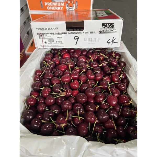 [me進口優質水果]🔥產季開始🔥美國華盛頓·櫻桃cherry🍒｜5公斤原裝箱｜8 5r、9r、9 5r 蝦皮購物