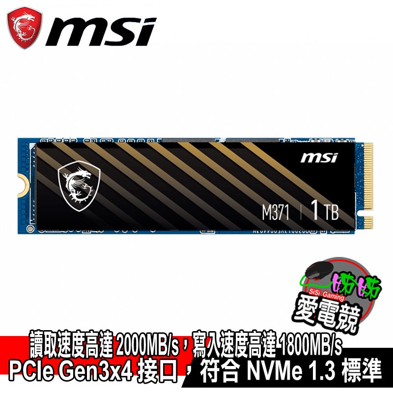 MSI SPATIUM M371 NVMe M.2 500GB/1TB/2TB | 蝦皮購物