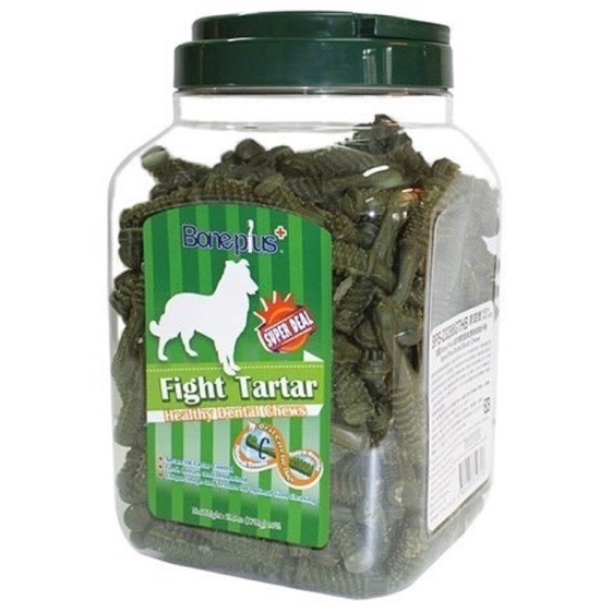 "3貓2館" 買一送二包潔牙骨BONE PLUS 大桶裝潔牙骨1250g BP潔牙骨 雙刷頭 六星綜合骨結潔牙骨 | 蝦皮購物