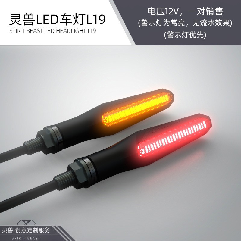 【正品靈獸】 L19 LED 流水方向燈 靈獸方向燈 方向燈 導光 日行燈 機車 FORCE 雷霆S MSX BWSR | 蝦皮購物