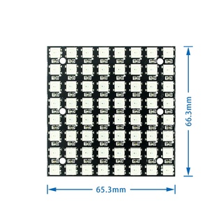 Ws2812 LED 5050 RGB 8x8 64 LED 矩陣, 用於 Arduino | 蝦皮購物