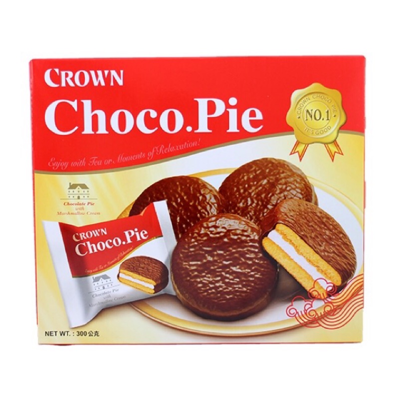 韓國CROWN Choco.Pie達人巧克力派 🛒另售好麗友蛋黃派/好麗友牛奶派/蛋黃派/牛奶派/蛋糕派/下午茶甜點 | 蝦皮購物