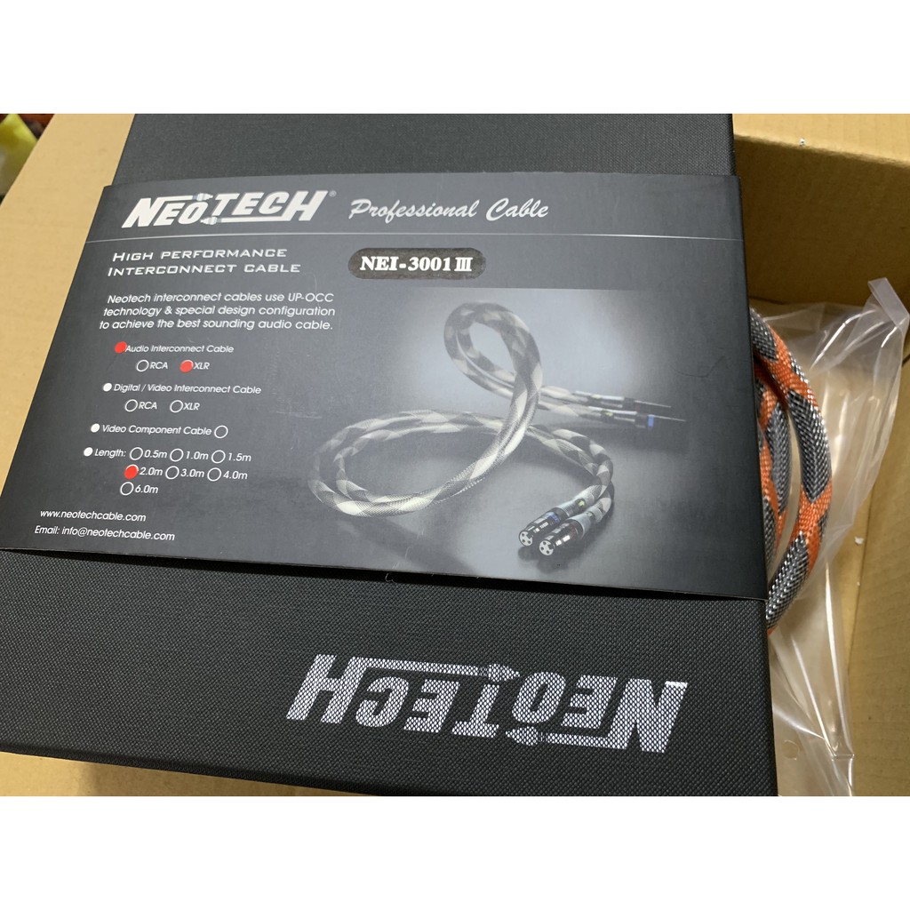 萬隆-尼威特 Neotech NEI-3001G 石墨烯 及 NEI-3001 原廠製 XLR 訊號線 單晶銅 公司貨 | 蝦皮購物