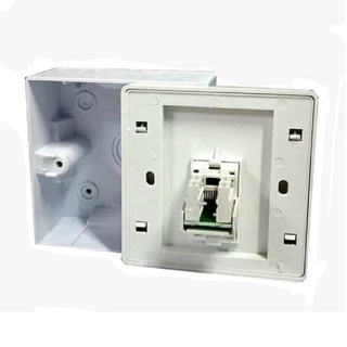面板 / 牆板 RJ45 / UTP / LAN 1 孔 / 端口 + Cat5 型號 + outbow box | 蝦皮購物