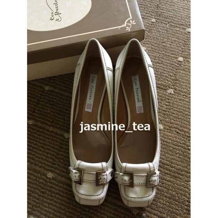 W23/NEW＜日本Ces Puzzles 真皮中跟鞋＞24.5 | 蝦皮購物