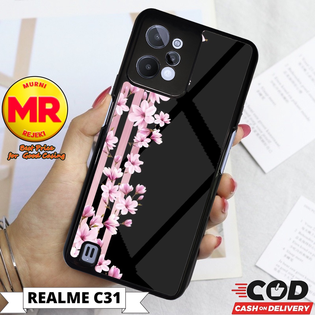 外殼 Realme C31 最新 Flower 02 硬殼軟殼光面 2d | 蝦皮購物