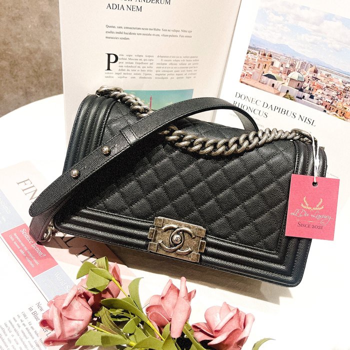 【黎都精品】CHANEL 香奈兒 A67086 黑 復古銀 線型鍊 BOY25cm 斜背包 肩背包 鍊包 側背包 雙肩包 | 蝦皮購物