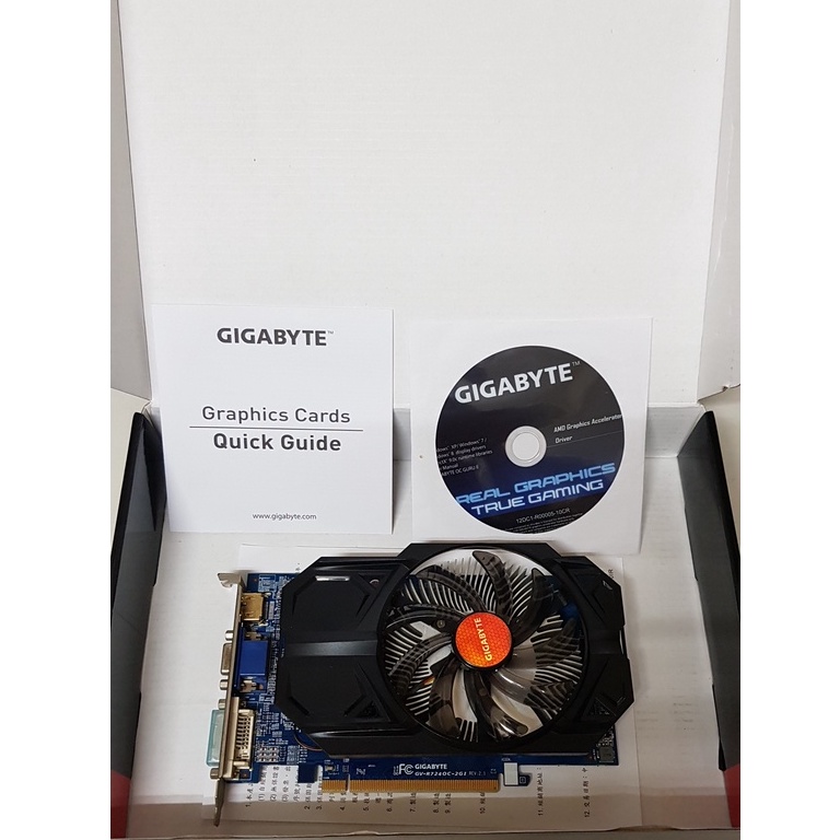 技嘉 GV-R724OC-2GI (rev 2.1) DDR3 2G 顯示卡 2手良品 原廠盒裝 效能超越 GT730 | 蝦皮購物