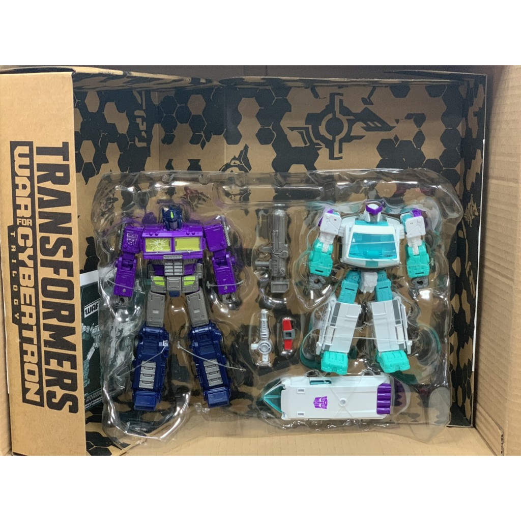 全新現貨 變形金剛 賽博坦之戰 WFC 圍城 地球崛起 限定 世代精選 WFC-GS17 鏡像柯博文 紫柯 飛輪 雙人包 | 蝦皮購物