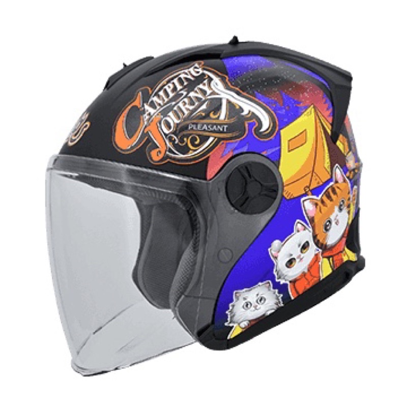 [Q比賣場]附發票 快速出貨 M2R JX #6 探險貓 3/4安全帽 貓咪安全帽 | 蝦皮購物