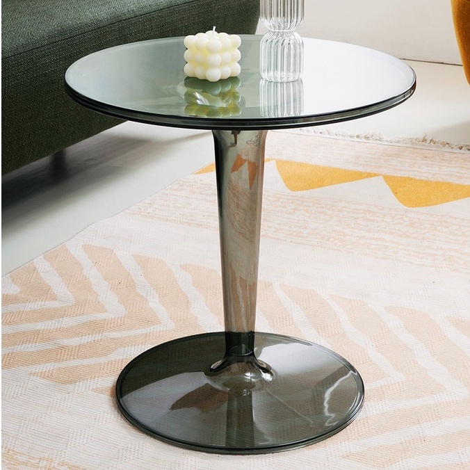 桌子北歐圓形客廳設計師沙發邊角幾移動小戶型透明咖啡簡約小茶几 IYoP | 蝦皮購物