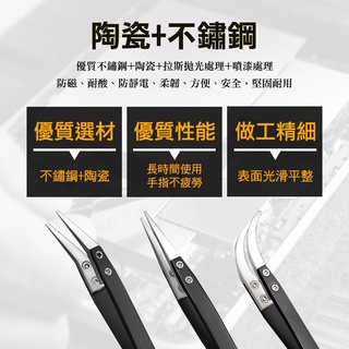 GUYSTOOL 彎頭鑷子 精密鉗 水鑽鑷子 MIT-CCT 發熱絲 直尖頭 數位維修 雕塑工具 不鏽鋼陶瓷鑷子 防靜電 | 蝦皮購物