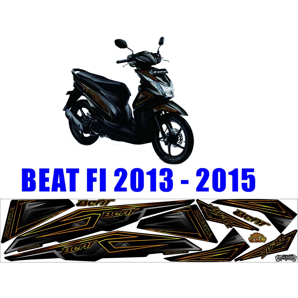 Honda BEAT PGM-FI 摩托車 MOTIF LIS GOLD 條紋電機 BEAT FI STICKER AR | 蝦皮購物