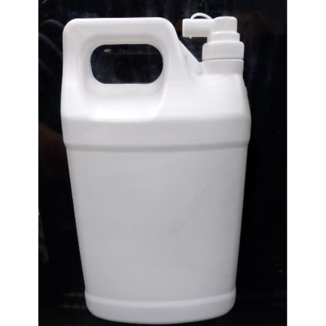獨家 4L桶附分裝頭 空瓶 桶裝瓶 四公升桶 彎頭蓋 空桶 酒精瓶4000毫升 酒精桶 4000ml HDPE 2號 | 蝦皮購物