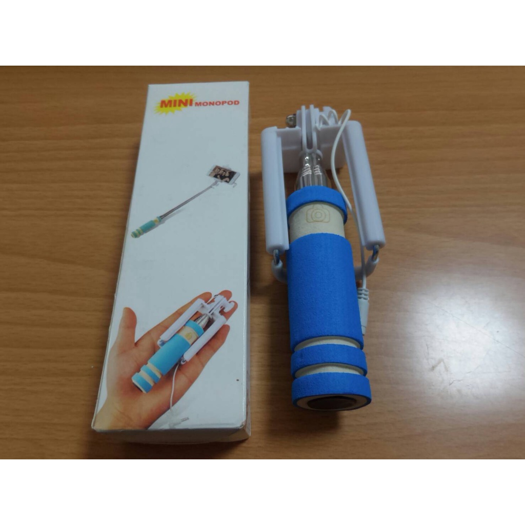 全新-Mini monopod 超迷你輕巧掌上型自拍神器 伸縮式 線控 隨插即用 | 蝦皮購物