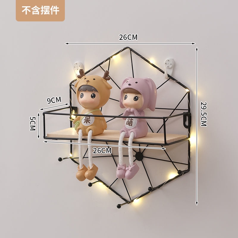 鐵藝牆面裝飾品 多功能牆面裝飾架 牆壁置物架 牆面收納架 壁掛置物架 臥室餐廳房間裝飾 | 蝦皮購物