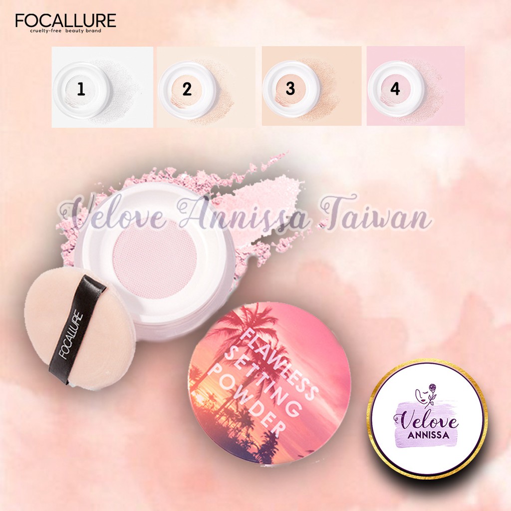 FOCALLURE Bedak Tabur Flawless Filtered Light Setting Powder | 蝦皮購物