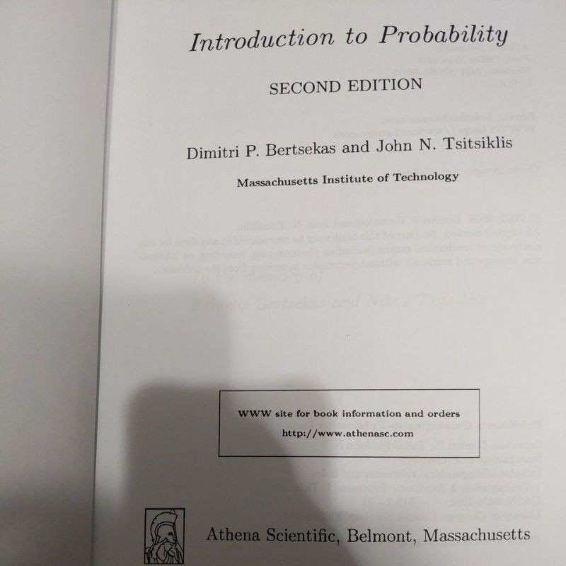 [二手]Introduction to Probability Second Edition | 蝦皮購物