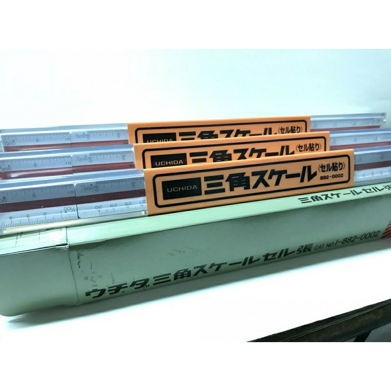 日本UCHIDA木芯三角比例尺30cm+5cm副尺 9.5成新 | 蝦皮購物