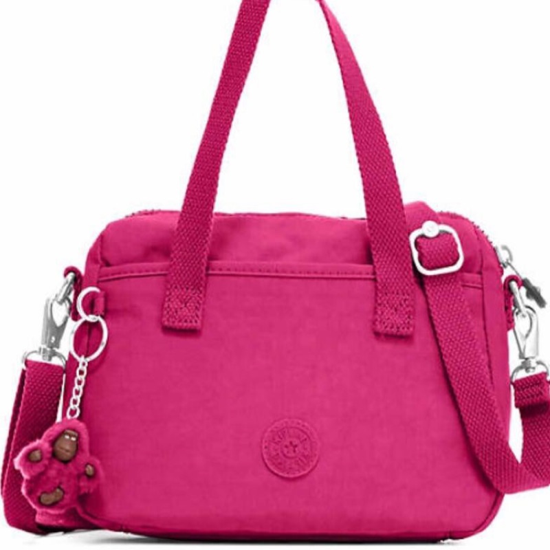 「台灣現貨」全新正品 Kipling Emoli 側背斜背手提包 very berry 桃紅苺色 | 蝦皮購物