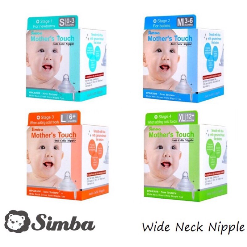 Simba MOTHER TOUCH 寬頸圓點 SIMBA 寬頸尺寸 S M L 內容 1 件 | 蝦皮購物