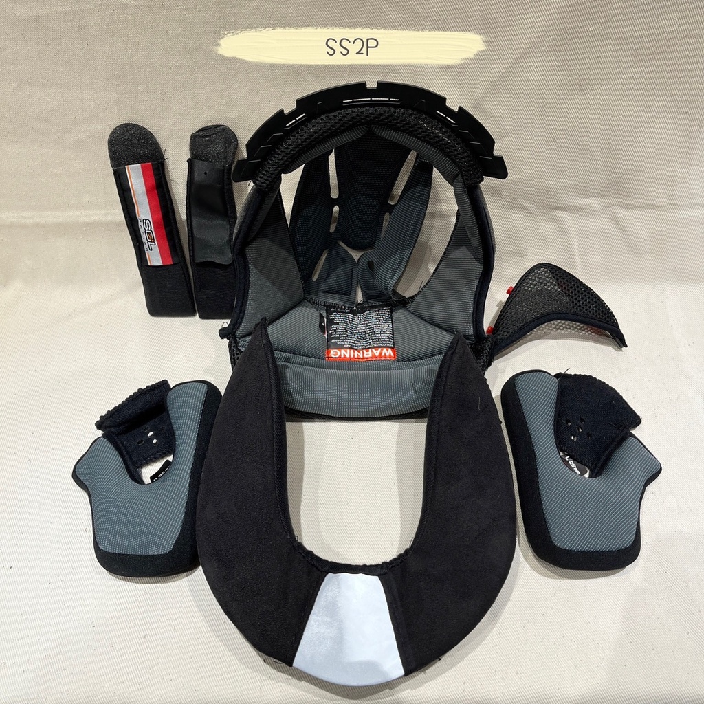 『新兄弟帽店』實體店 SOL SS2P SS-2P 原廠配件 頭頂內襯 耳邊 耳襯 王冠 襯墊 下巴網 頤帶 | 蝦皮購物