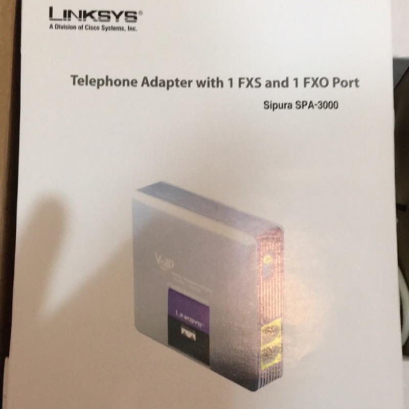 LINKSYS SPA3000 VOIP Gateway PSTN FXO SIP Voice Gateway | 蝦皮購物
