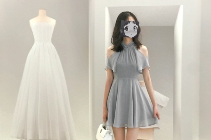 🎀 Hanagirl 🎀 正韓洋裝👗👗 名媛奶茶色約會 仙氣 雪紡洋裝 露肩洋裝 婚禮洋裝 禮服 E058 | 蝦皮購物