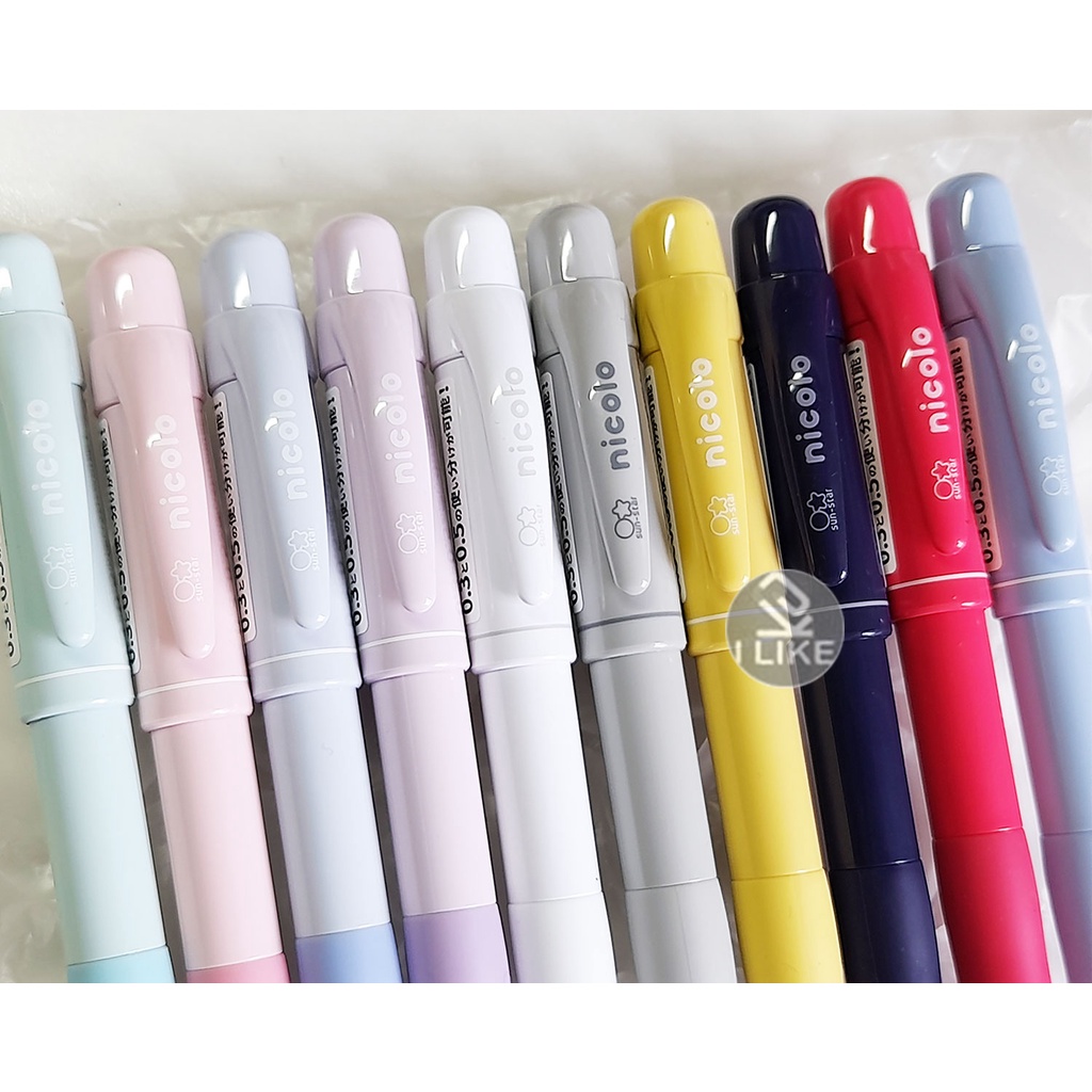 愛樂客│台灣現貨🌟日本製sun-star nicolo 粗細兩用筆芯 自動鉛筆 0.3mm+0.5mm | 蝦皮購物