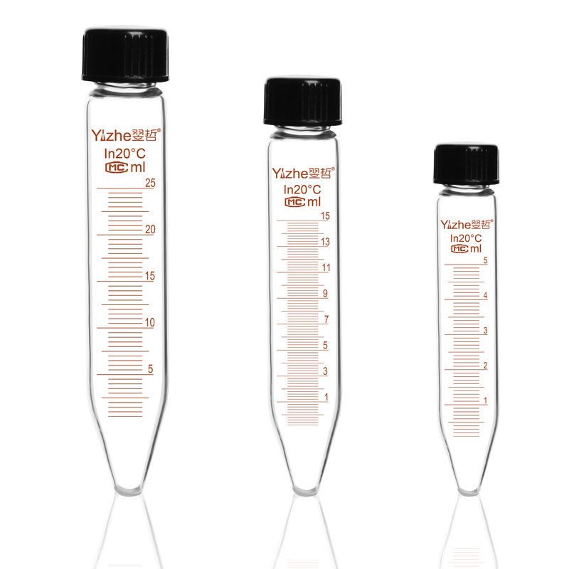 CK51★翌哲螺口玻璃試管帶刻度/10/15/20/25/30/50/100ml玻璃離心管帶帽 | 蝦皮購物