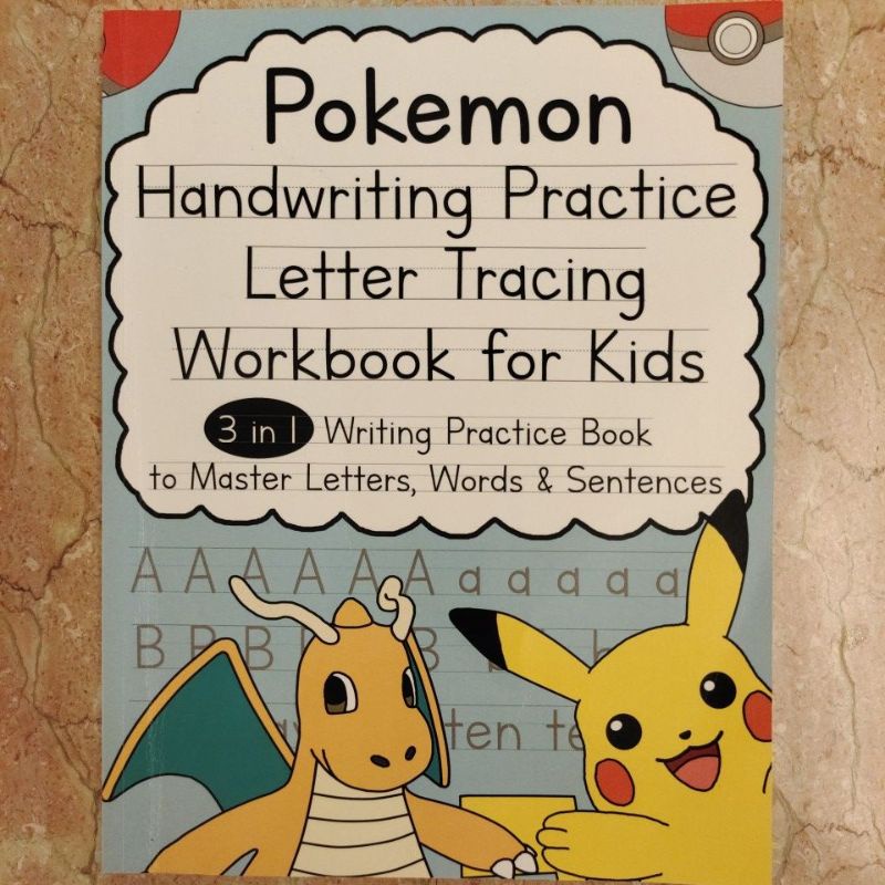pokemon handwriting practice letter tracing workbook for kid | 蝦皮購物