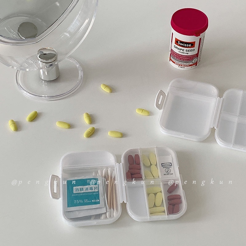 【TOVIR】便攜式愛心小藥盒藥片分裝盒可愛迷你藥物收納盒網紅隨身藥盒子分格收納盒 小紅薯同款 DIY愛心藥盒 | 蝦皮購物