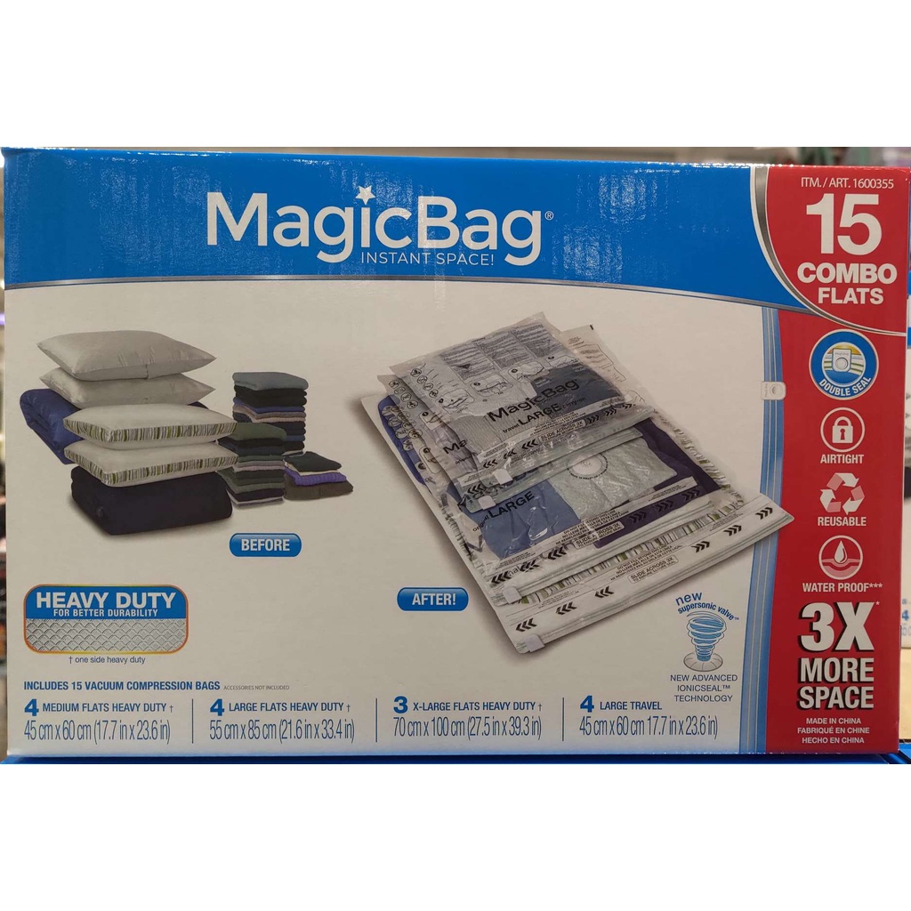 ~!costco代購* #1600355 MagicBag 真空壓縮收納袋 15入 | 蝦皮購物