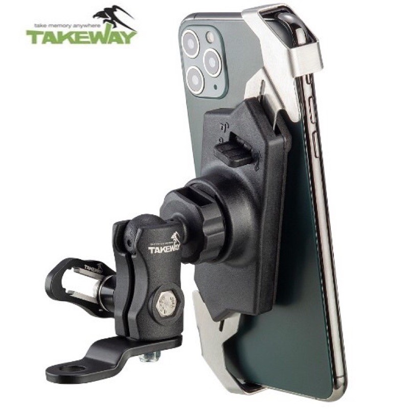 JR車業 黑隼Z 手機架 後視鏡款 防盜版 R2 DRG FORCE 勁戰六代 JETS 外送必備 LA3 防震款 | 蝦皮購物