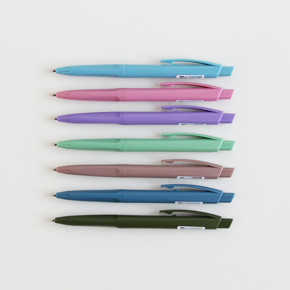 【角落文房】SKB 文明 G-1203 0.5mm 復古色按動鋼珠筆 | 蝦皮購物