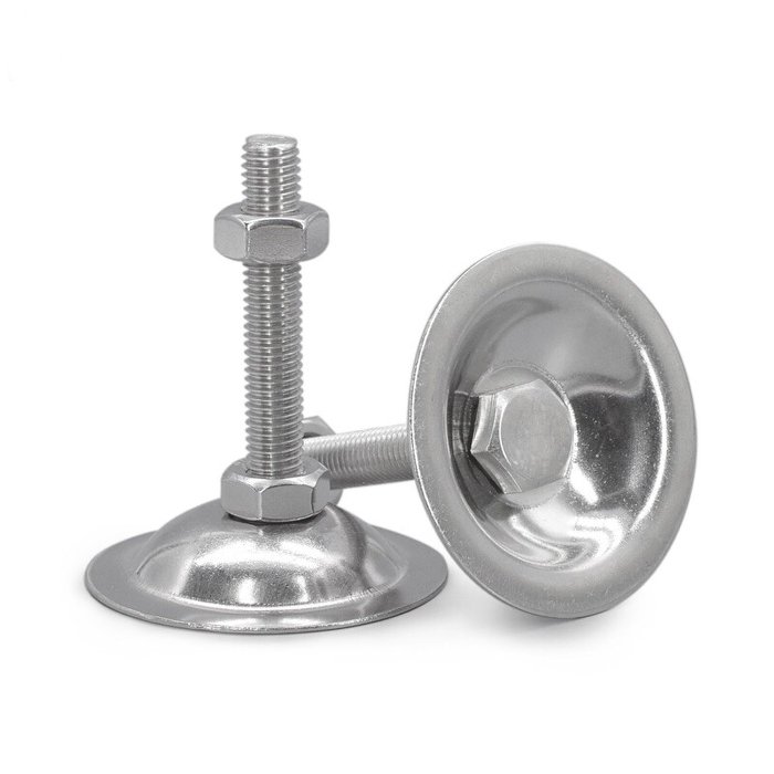 【singcoco】304馬蹄型調整腳 不銹鋼機械腳座 螺絲腳 喇叭調整腳 腳蹄座 | 蝦皮購物