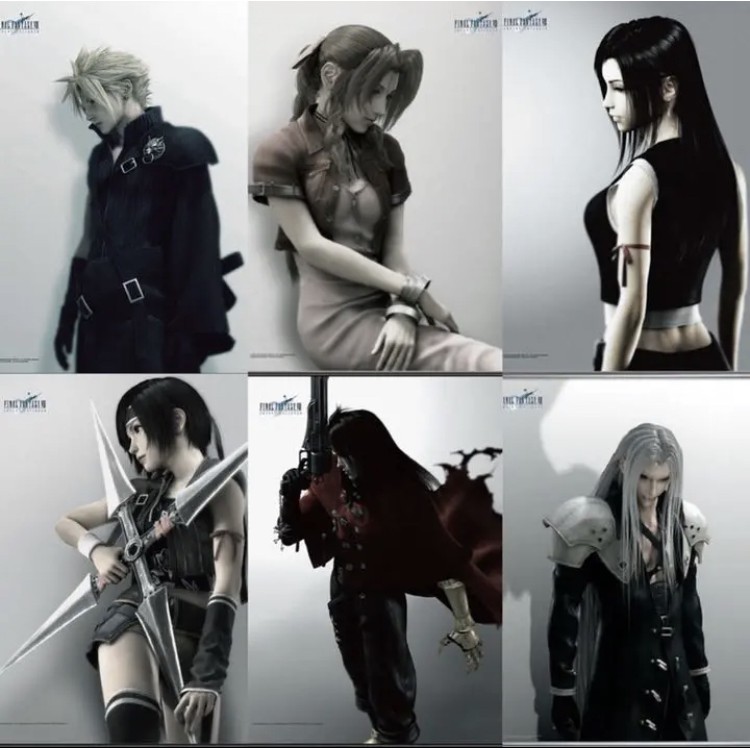 FF7 太空戰士7 掛軸 全套 官方正品 蒂法 克勞德 艾莉絲 賽菲羅斯 文森特 尤菲 FF7RE 參考 | 蝦皮購物