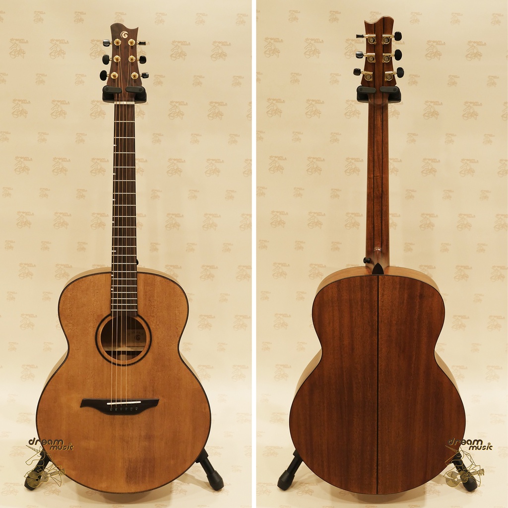 台中 夢想樂器 Gomans G-S12-BK 全單板 民謠吉他 G桶身 雲杉面板 桃花心側背 | 蝦皮購物