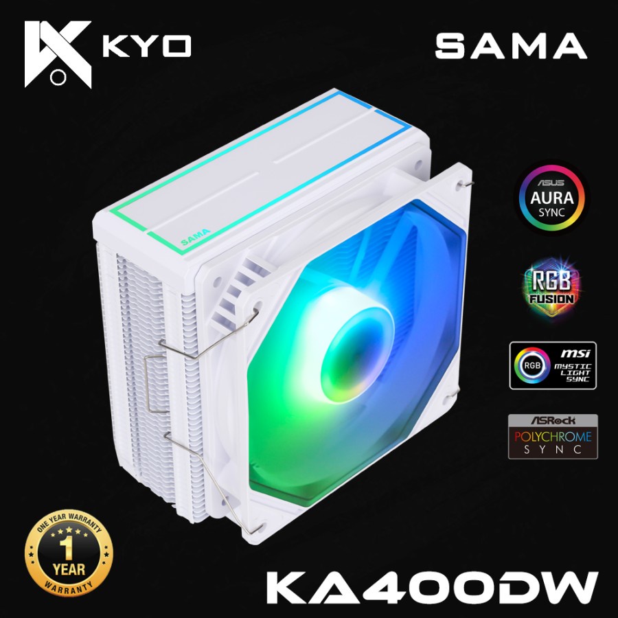 Kyo 同款 KA400DW CPU 冷卻器 ARGB 風扇處理器冷卻器 ARGB 4 熱管 | 蝦皮購物