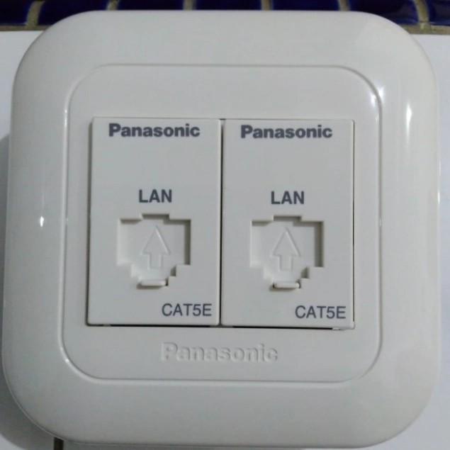 國際牌 面板數據 Lan Cat 5E 2 端口 Panasonic 品牌插座系列 2 端口 | 蝦皮購物